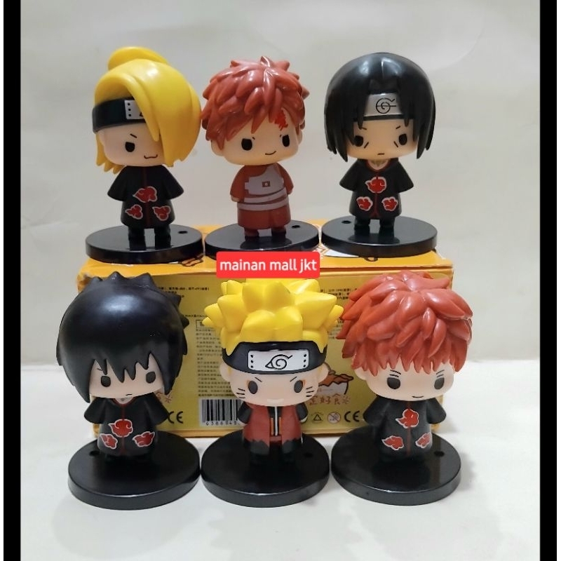 Jual Naruto figure chibi set 6pcs - action figure naruto mini - mini ...