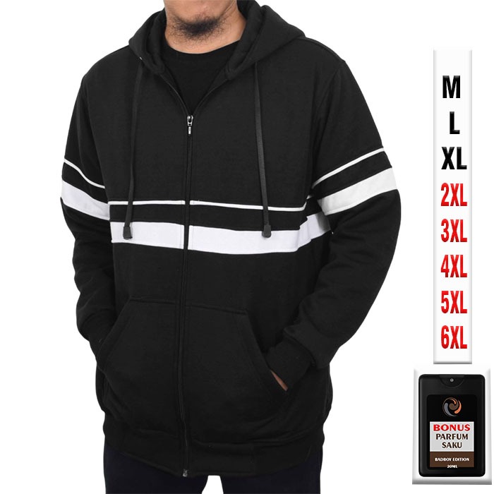 Jual Hoodie Pria Size M sampai 6XL Jaket Zipper Sweater Polos Oversize ...