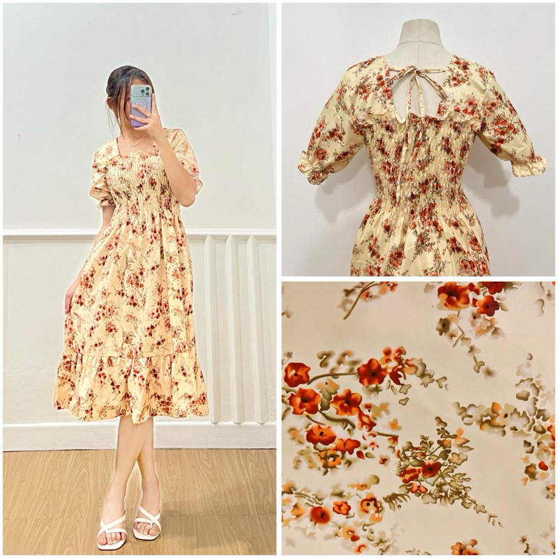 Jual RD FASHION - SMOCKED DRESS / Gaun musim panas kasual baru Lengan ...