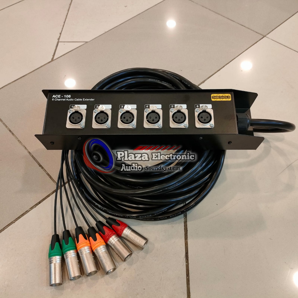 Jual Snake Kabel Isi 6 Channel Komplit Stage Box + Connector Nya 10 ...