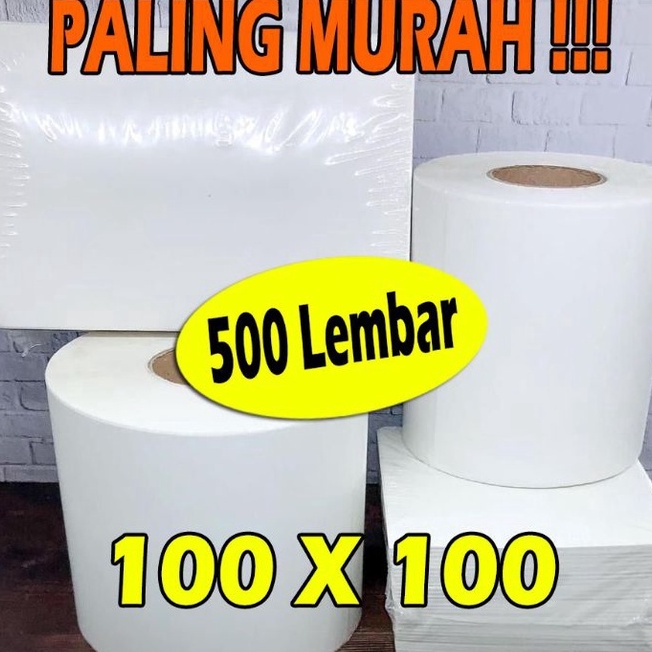 Jual Ekstra 1x1 Label Sticker Thermal Direct Thermal Sticker Kes ...