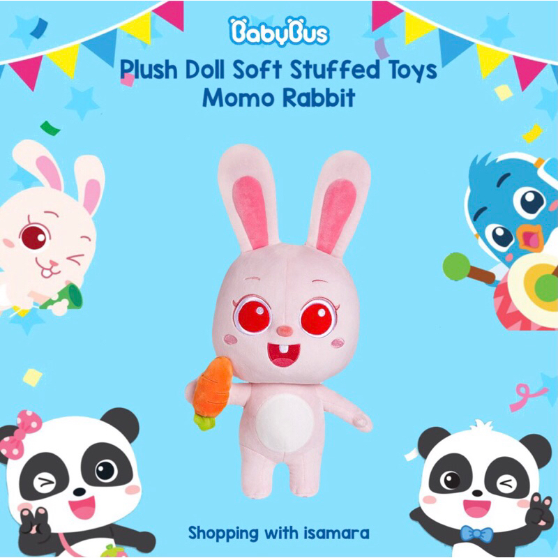 Jual Babybus Plush Doll Soft Stuffed Toys Momo Rabbit / Boneka | Shopee ...