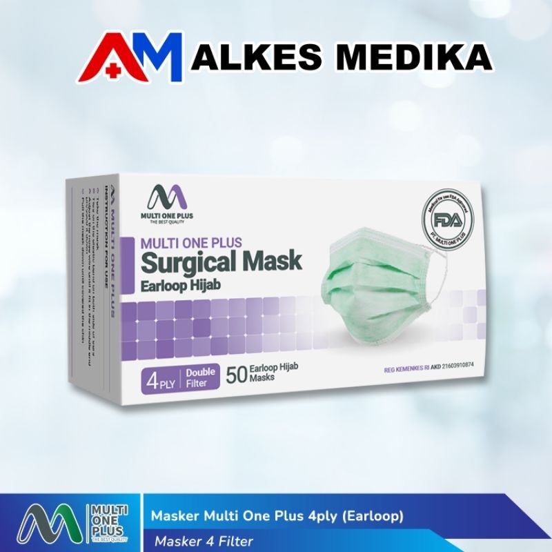 Jual Masker Multi One Plus 4ply / Surgical Mask Multi One Plus / Masker ...