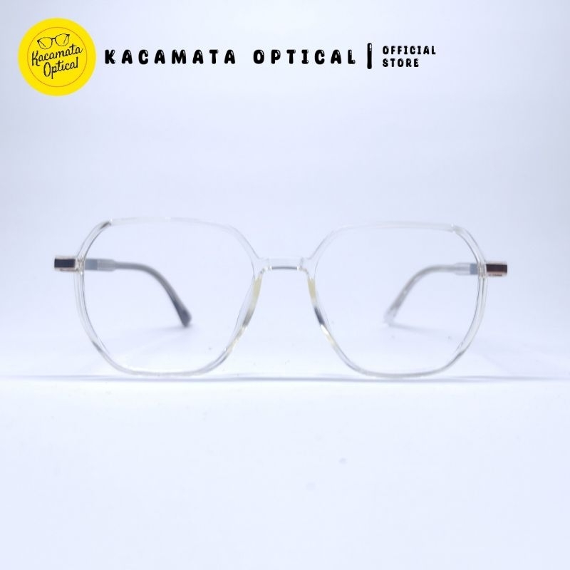 Jual KACAMATA OPTICAL - Frame KMO148 c2 Kotak Bening Besi Plastik ...
