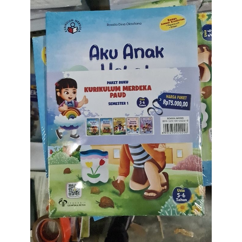 Jual Buku Paket Kurikulum Merdeka TK / PAUD Usia 5-6 Tahun Semester 1 TA 2024 Cempaka Putih ...