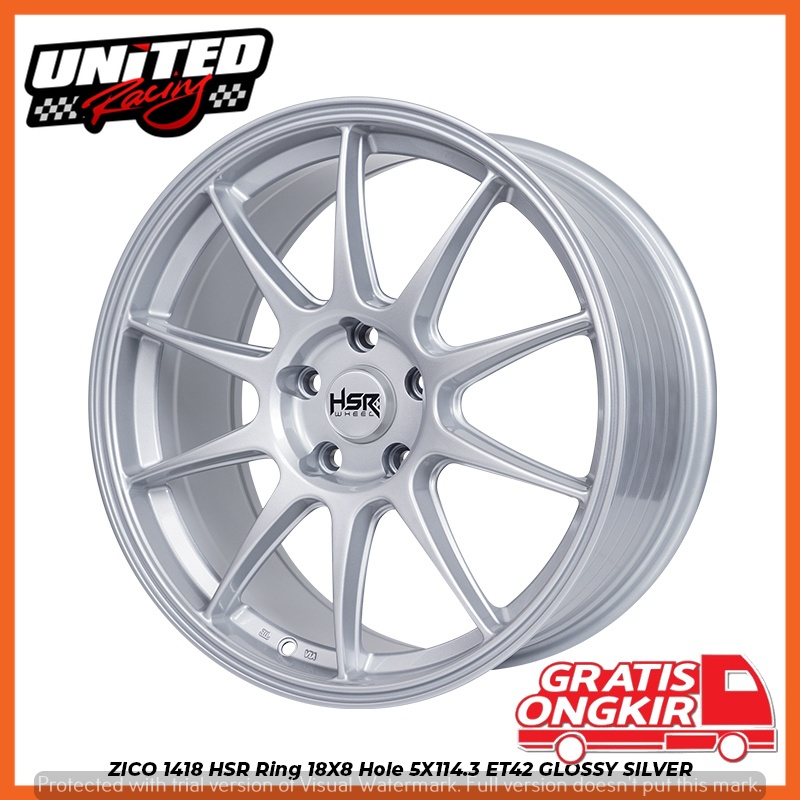 Jual VELG MOBIL RACING UNTUK BRV CIVIC CAMRY XPANDER ZENIX RING 18 HSR ZICO LUBANG 5 X114,3 ...