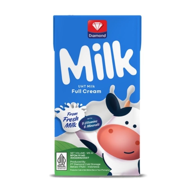 Jual Diamond Milk UHT 125 ml Susu UHT (40 pcs / 1 dus) | Shopee Indonesia