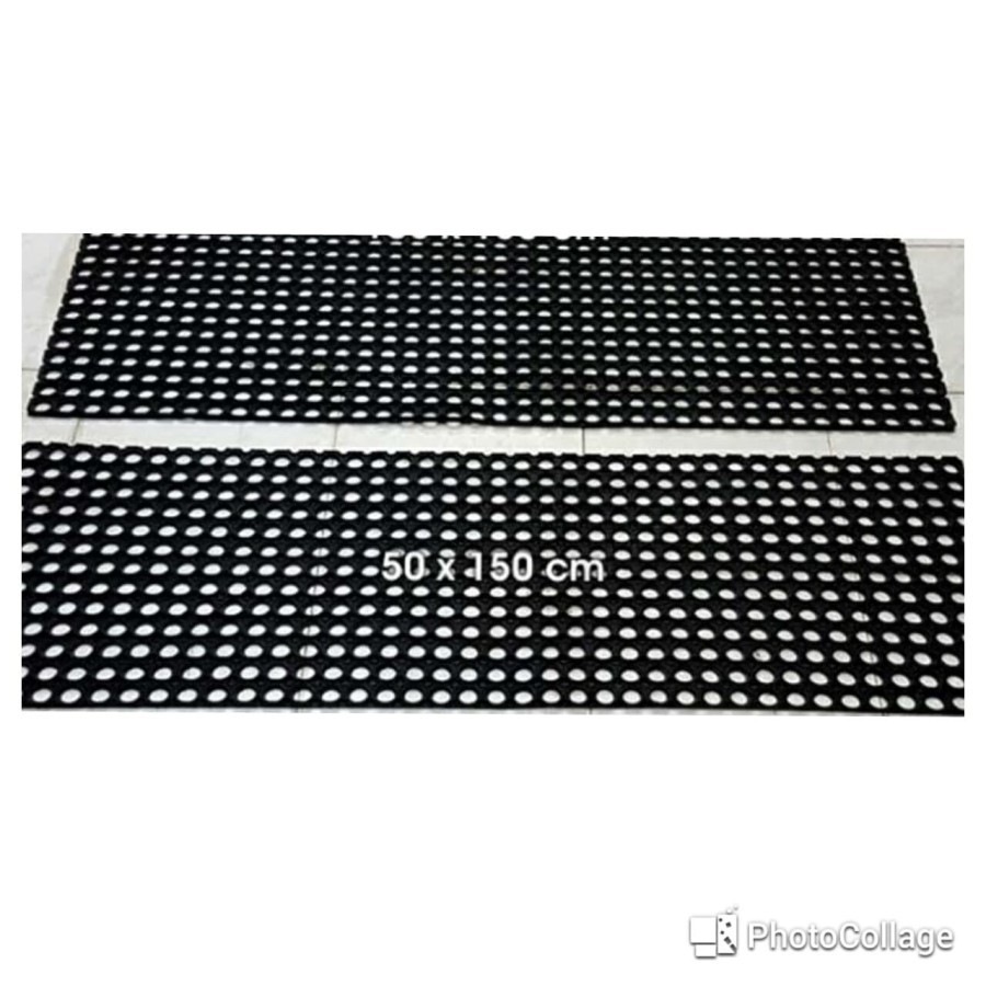Jual KESET ALAS KAKI KARET HITAM LOBANG RING MAT 50 x 150 | Shopee ...