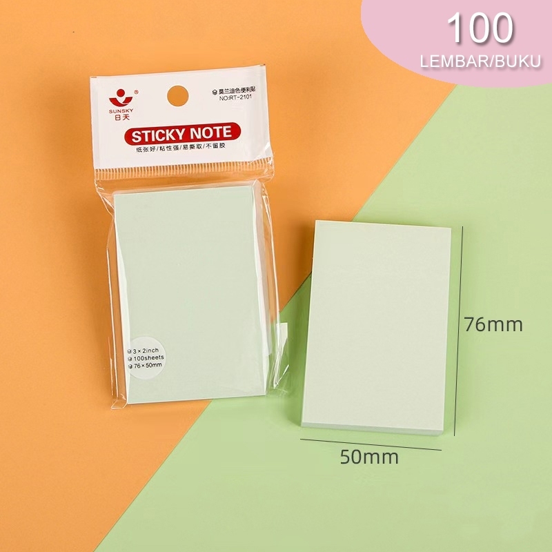 Jual COD STICKY NOTE POLOS/Stiker Memo/STICKY NOTES PENANDA HALAMAN ...