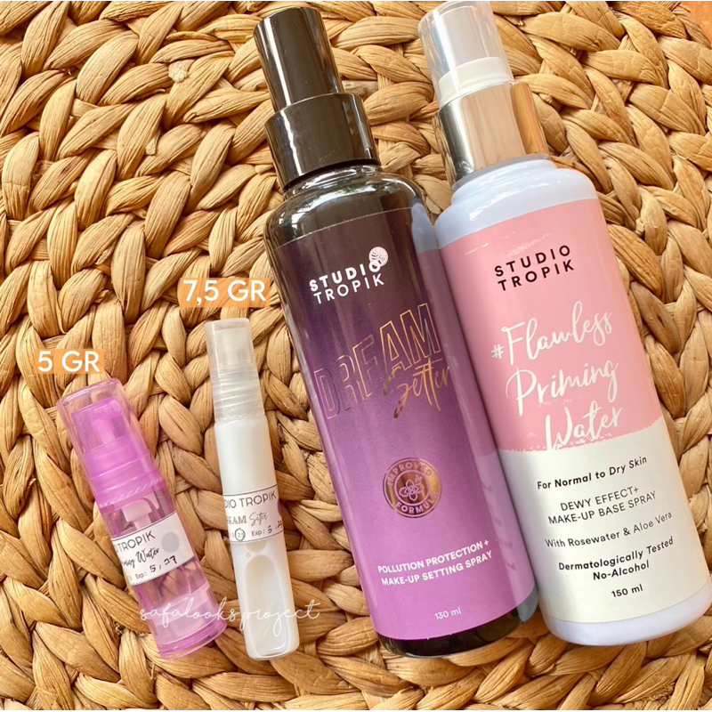 Jual Studio Tropik setting spray dream setter priming water Original (share in jar) | Shopee ...