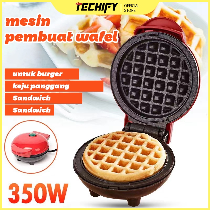 Jual [TECHIFY] Mesin wafel mini, mesin sarapan, mesin wafel telur, loyang elektrik multifungsi ...