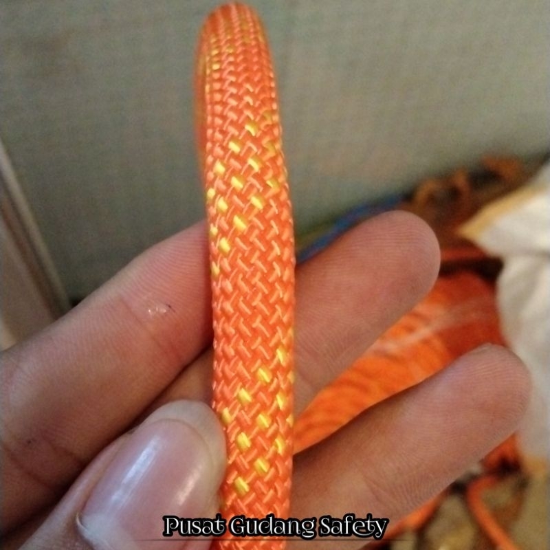 Jual Tali Karmantel Orange 10mm x 50 Meter Dinamis Berkualitas | Shopee ...