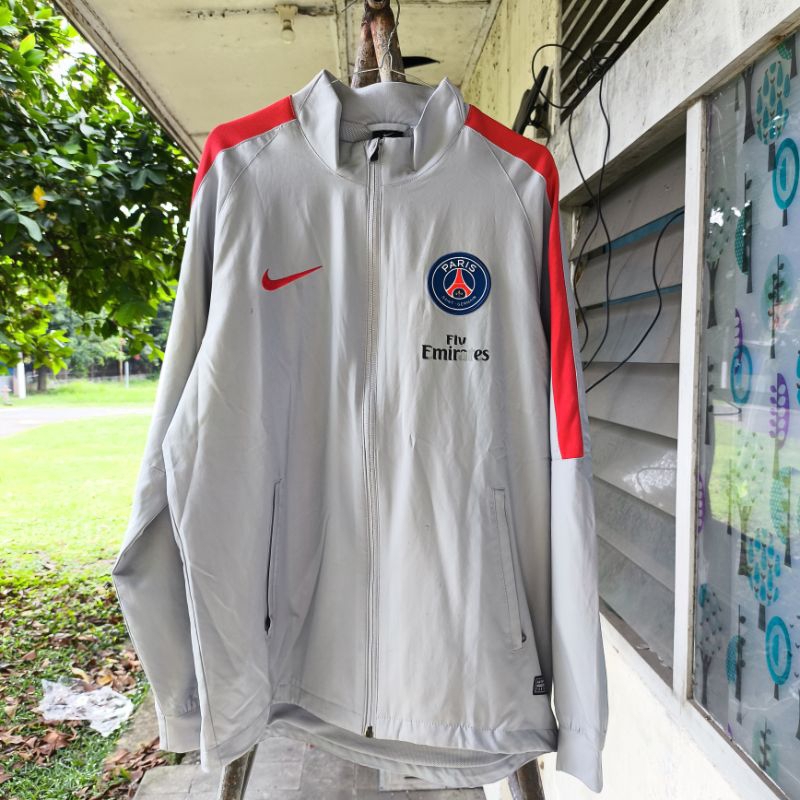 Jual Nike PSG Footbal Jacket Grey | Shopee Indonesia