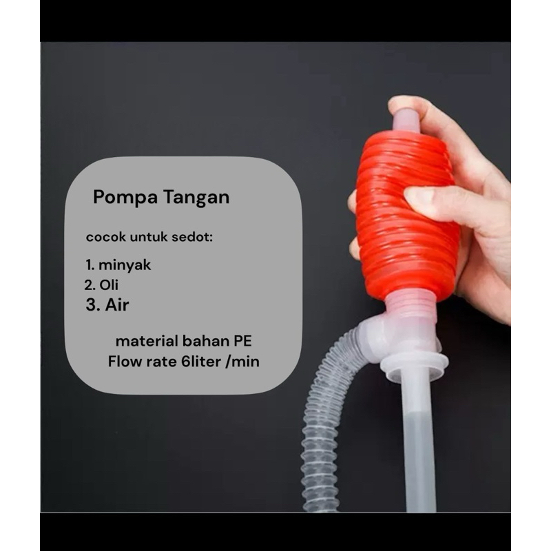 Jual Pompa Tangan (merah) Sedot Air Minyak Bensin Cairan Aquarium ...