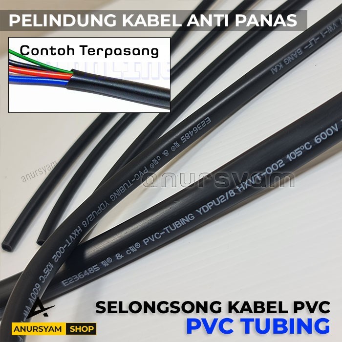 Jual Selang Pembungkus Kabel Selongsong Anti Panas PVC Karet Pelindung Kabel | Shopee Indonesia