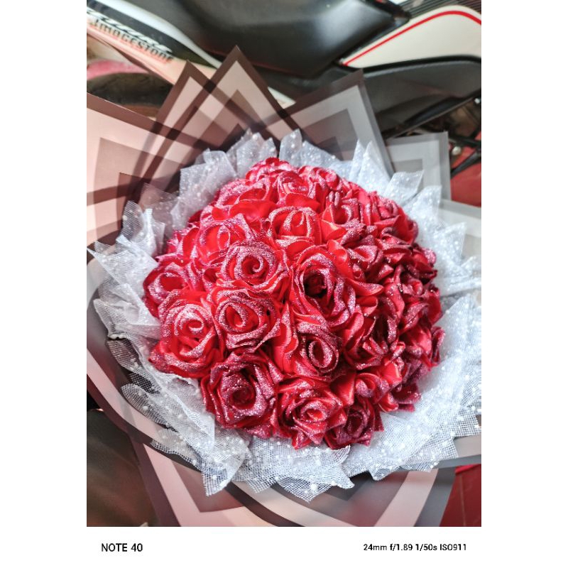Jual TERMURAH BUKET SATIN ROSE GLITTER VIRAL | Shopee Indonesia