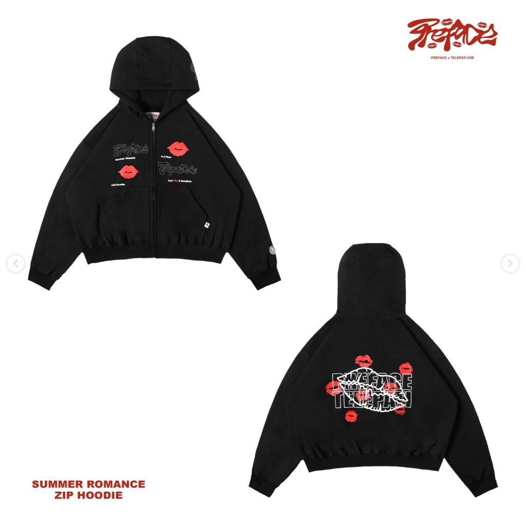 Jual TELEPATI.CHE X PREFACE ZIP HOODIE VARSITY | Shopee Indonesia