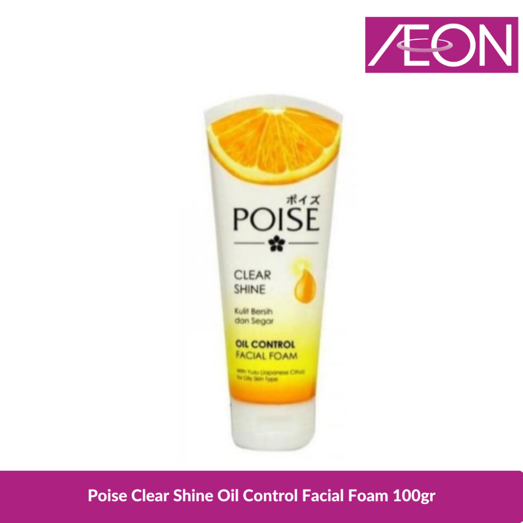 Jual Poise Clear Shine Oil Control Facial Foam 100gr | Shopee Indonesia