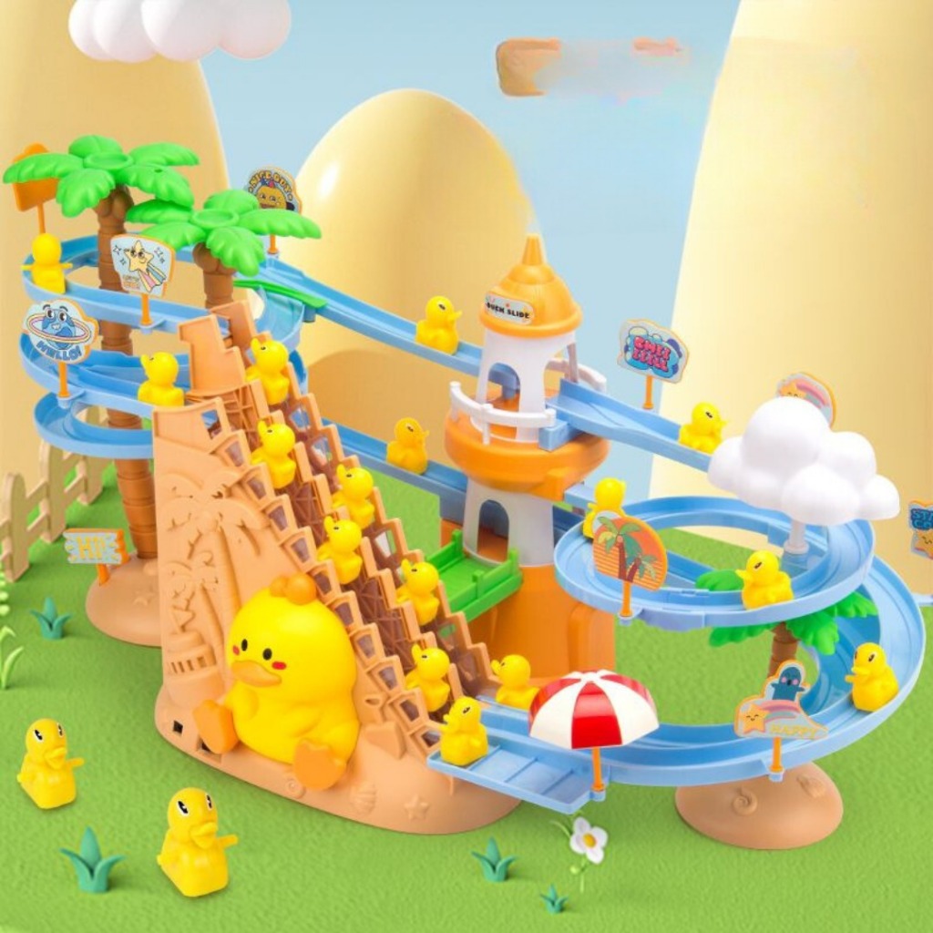 Jual [TSJ] Mainan Seluncuran Bebek Otomatis 2 Tangga USB Cas / Double ...