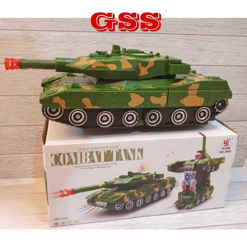 Jual MAINAN ANAK MOBIL TANK MILITER 2 IN 1 TANNK BERUBAH JADI ROBOT ...