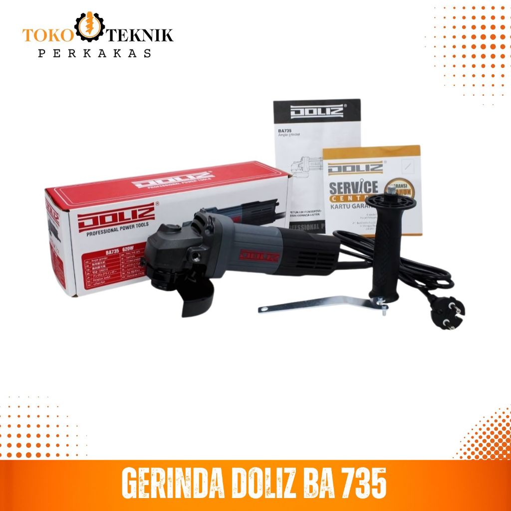 Jual Angle Grinder Grinda Mesin Gurinda BA Gerinda DOLIZ BA735 4" 735 ...
