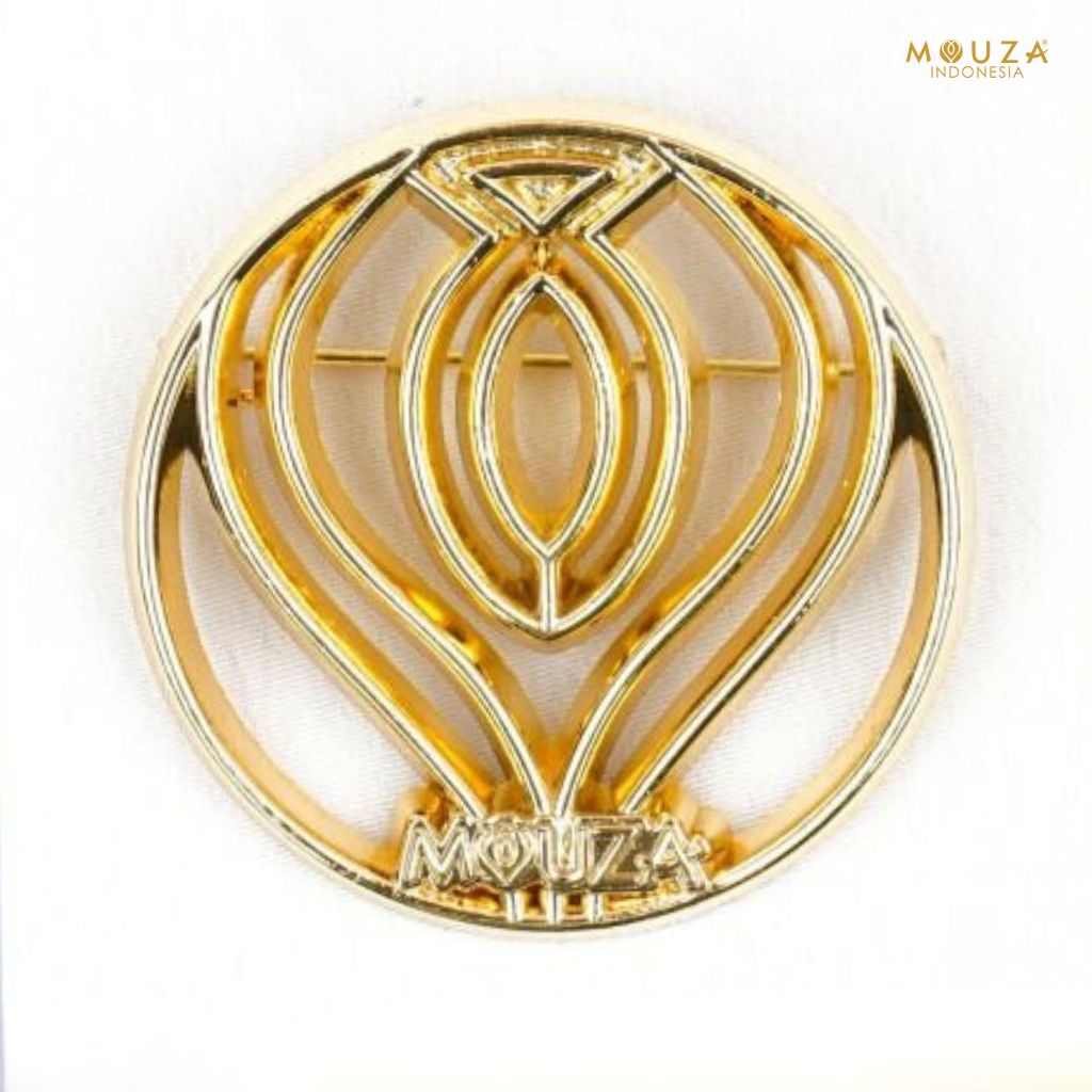 Jual Mouza Pin Gold | Pin Bros Cantik logo Mouza | Shopee Indonesia