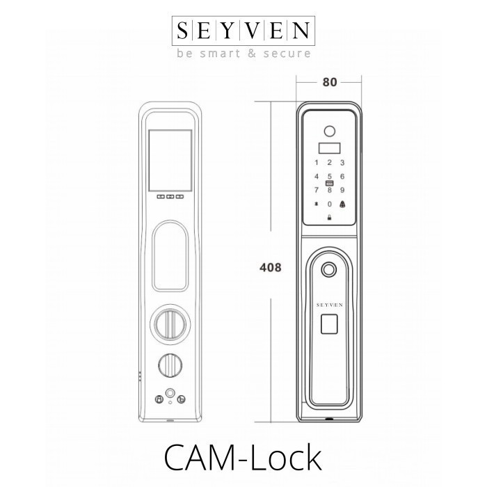 Jual SEYVEN SMART DOOR LOCK WITH VIDEO DOOR BELL CAMERA VISION - Cam ...