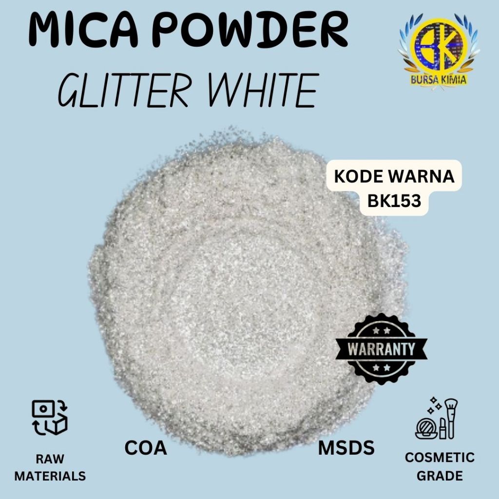 Jual Mica Powder Glitter White 1KG Mika Bubuk Pewarna Kosmetik DIY ...