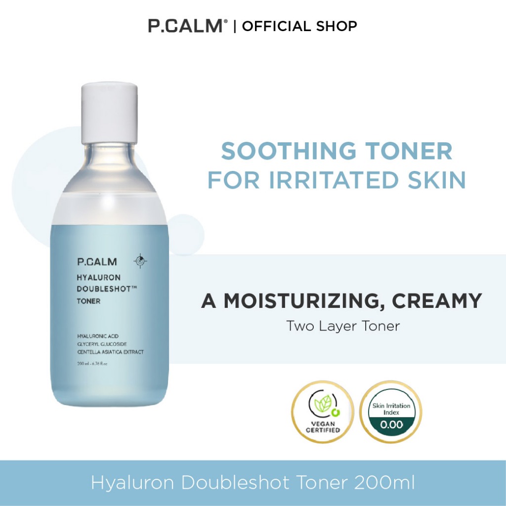 Jual P.CALM Hyaluron Doubleshot Toner 200ml | Hyaluronic Acid ...