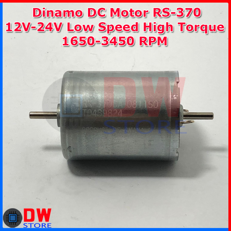 Jual Dinamo DC Motor RS370 RS 370 DC 12V 15V 18V 24V Low Speed High Torque | Shopee Indonesia