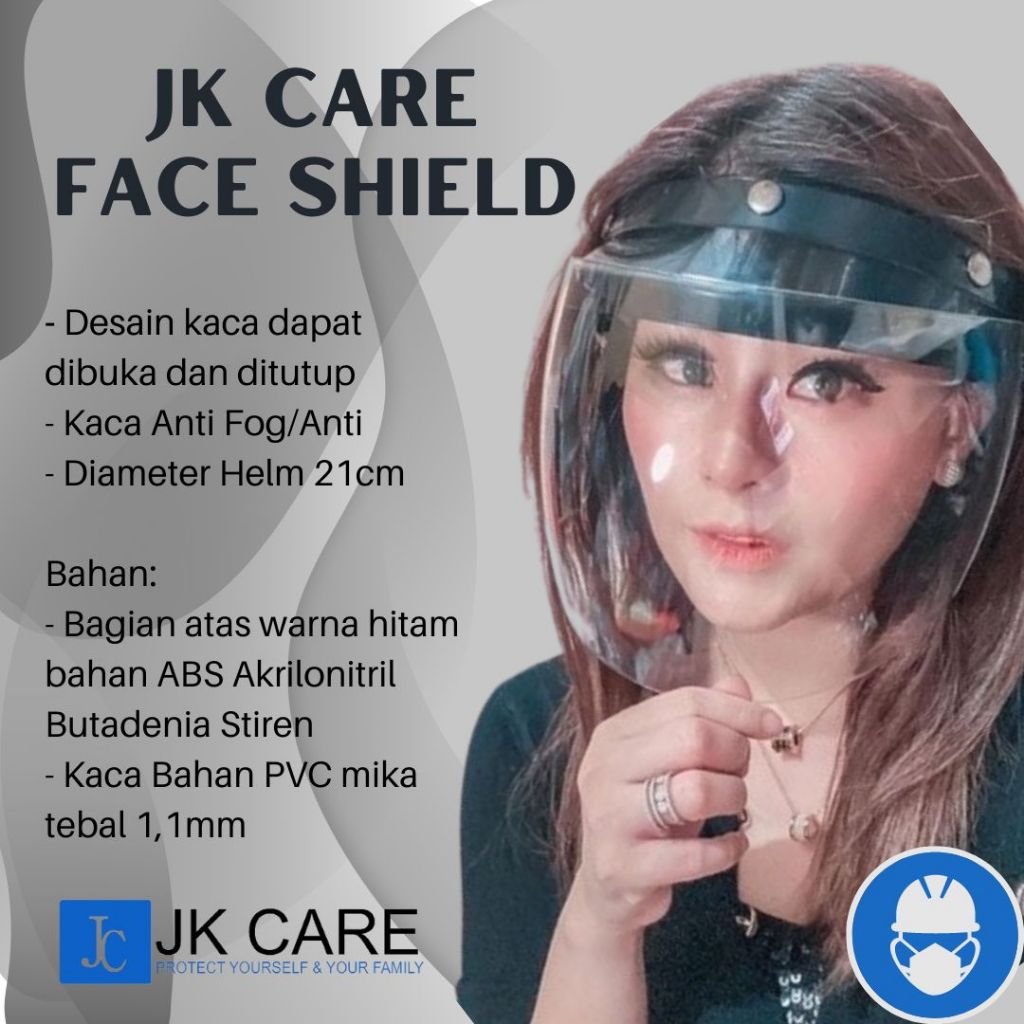 Jual JK CARE FACE SHIELD HELM PELINDUNG WAJAH / FACE SHIELD APD/ HELM ...