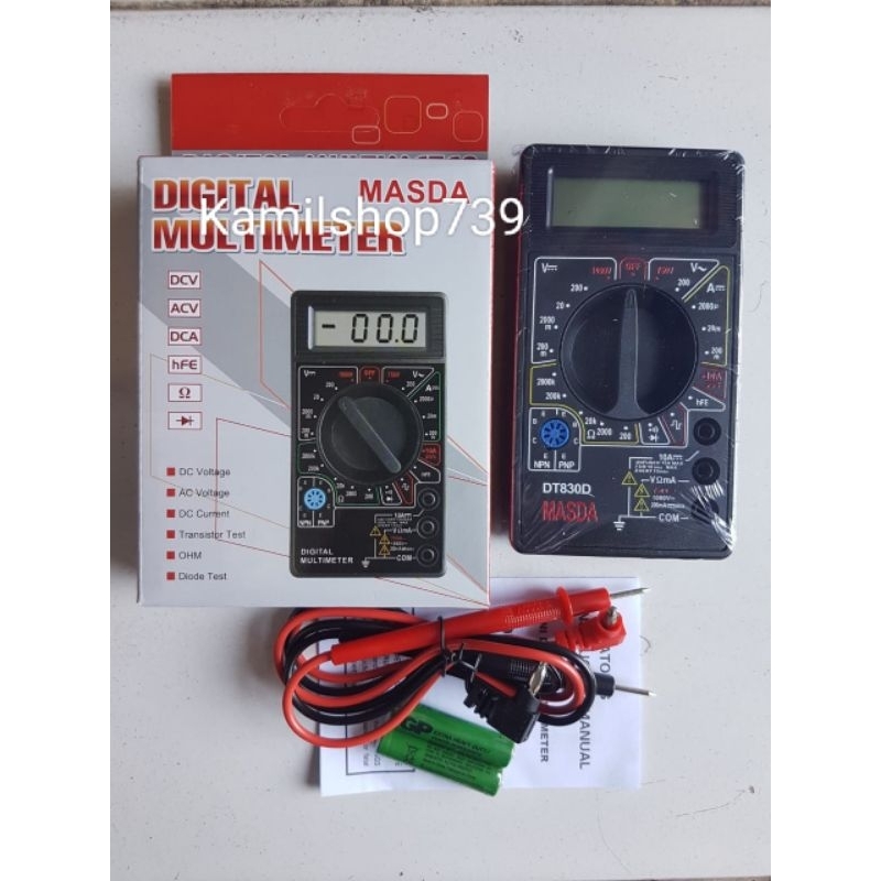 Jual Multimeter digital masda DT830D +Buzzer multitester avometer ...