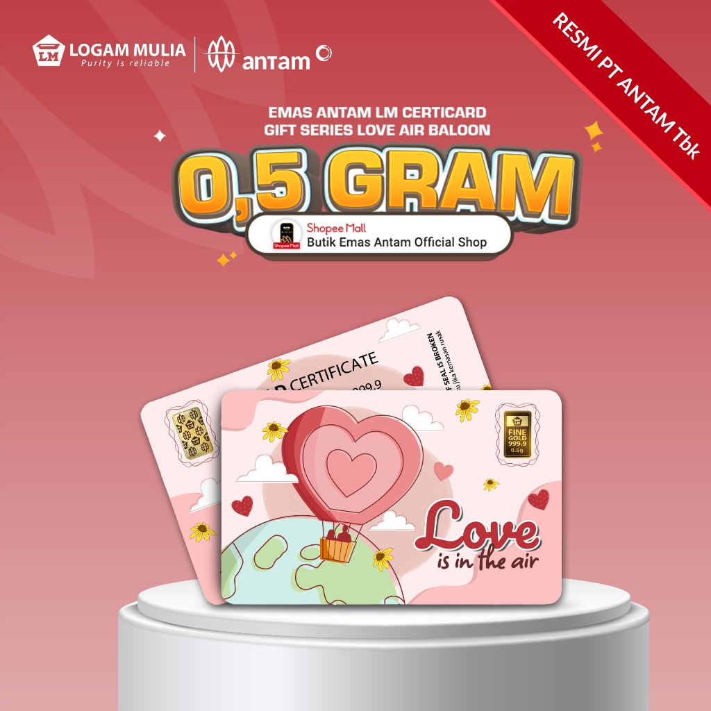 Jual Emas Antam LM Gift Series Love Air Balloon - 0,5 gr | Shopee Indonesia