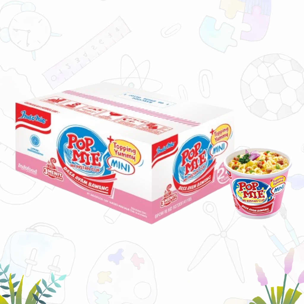 Jual POP MIE MINI RASA AYAM BAWANG 24x40gr (1Karton) | Shopee Indonesia