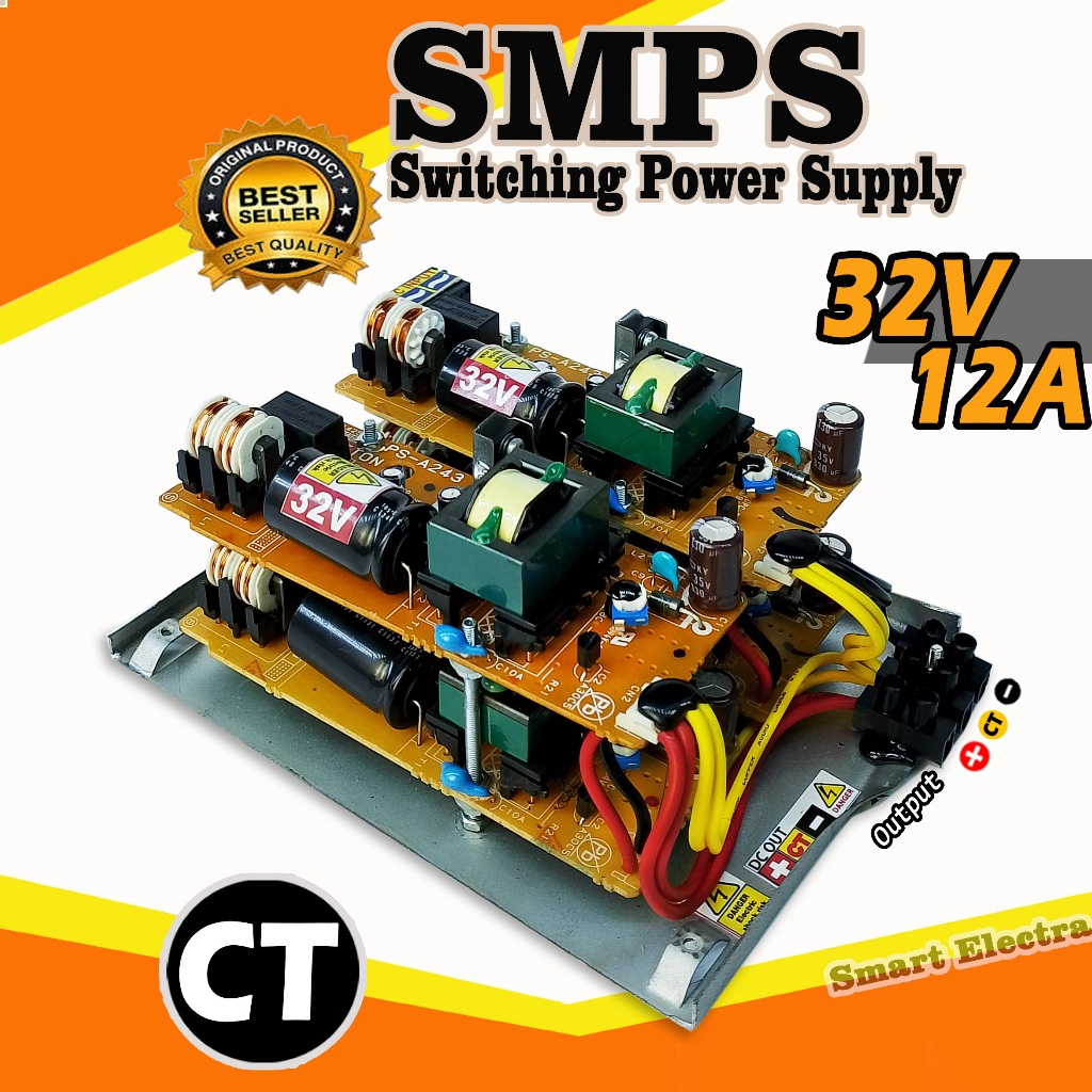 Jual Adaptor SMPS power supply 32V 12A & 32V 10A CT dan NON CT | Shopee ...