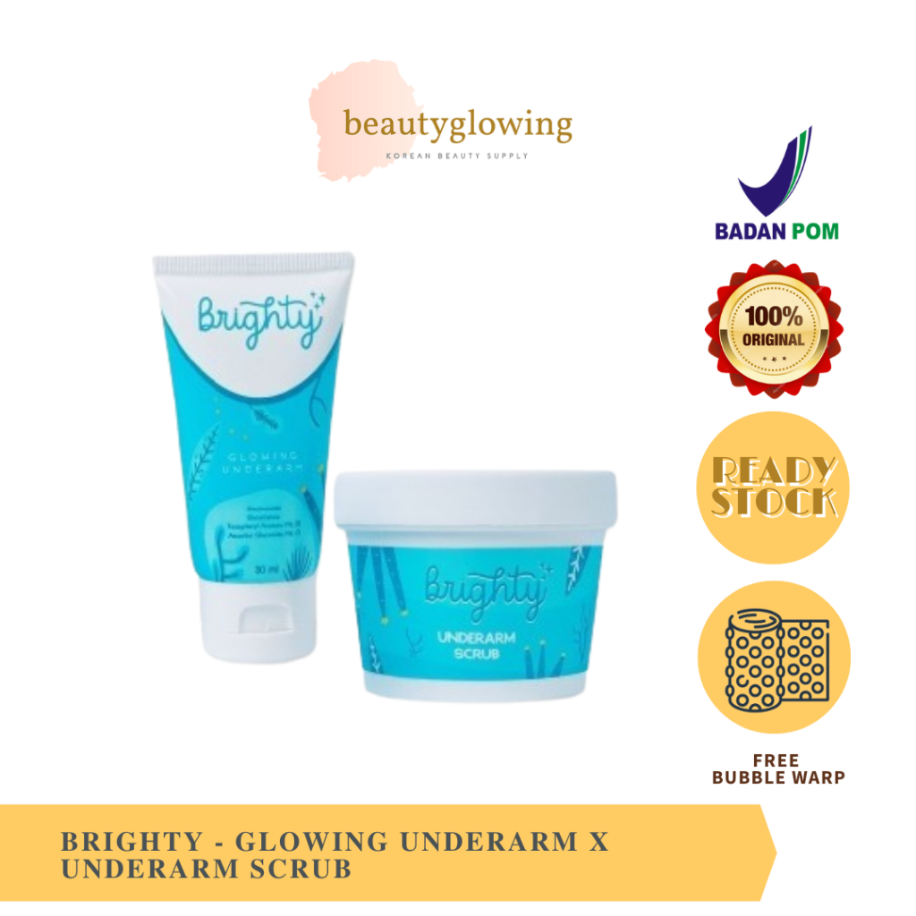 Jual BUNDLE Brighty Glowing Underarm X Underarm Scrub Paket Lengkap Pemutih Pencerah Ketiak ...