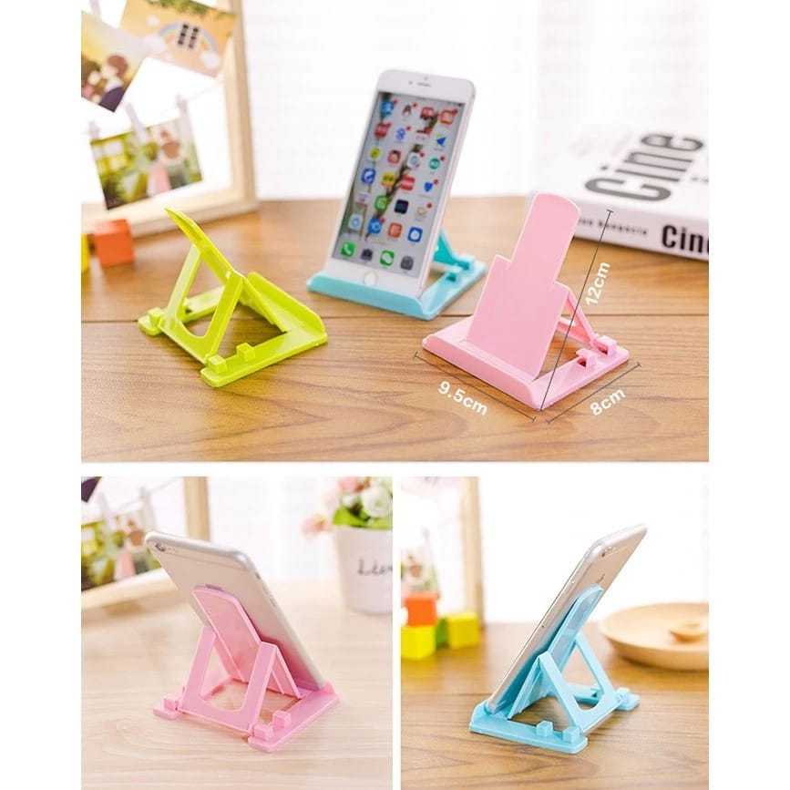 Jual STANDING HANDPHONE PLASTIK POLOS PENYANGGA HP LIPAT STAND HOLDER ...