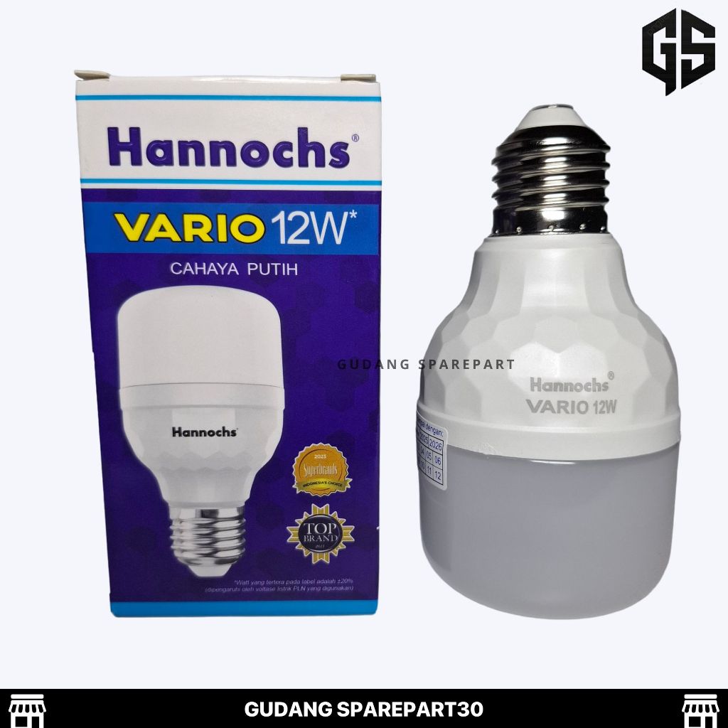Jual Bola Lampu LED Hannochs Vario 12 Watt Garansi 1 Tahun | Shopee Indonesia