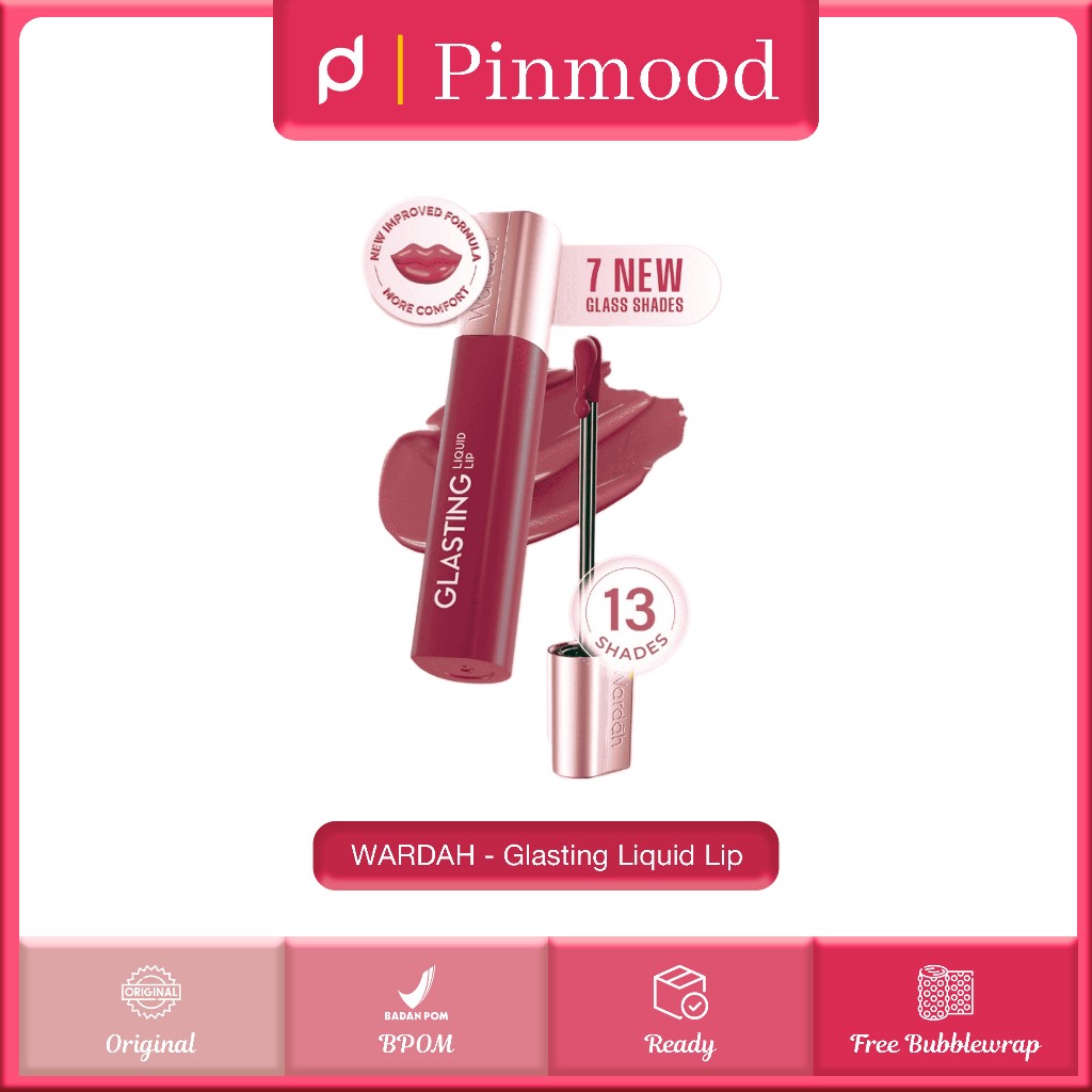 Jual WARDAH - GLASTING LIQUID LIP ( 3.5 g ) - Lip Gloss Pigmented Plump ...