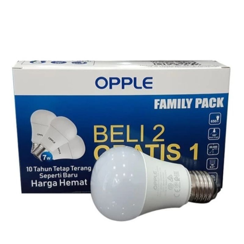 Jual LED BOHLAM OPPLE FAMILY PACK BELI 2 GRATIS 1 PAKET 2 FREE 1 OPPLE BERKUALITAS SNI,9W ...