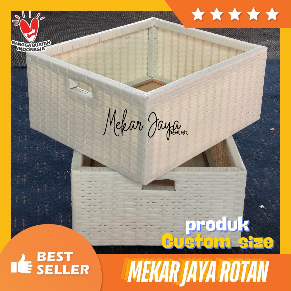 Jual Mekar Jaya rotan Keranjang anyaman rotan sintetis custom size ...
