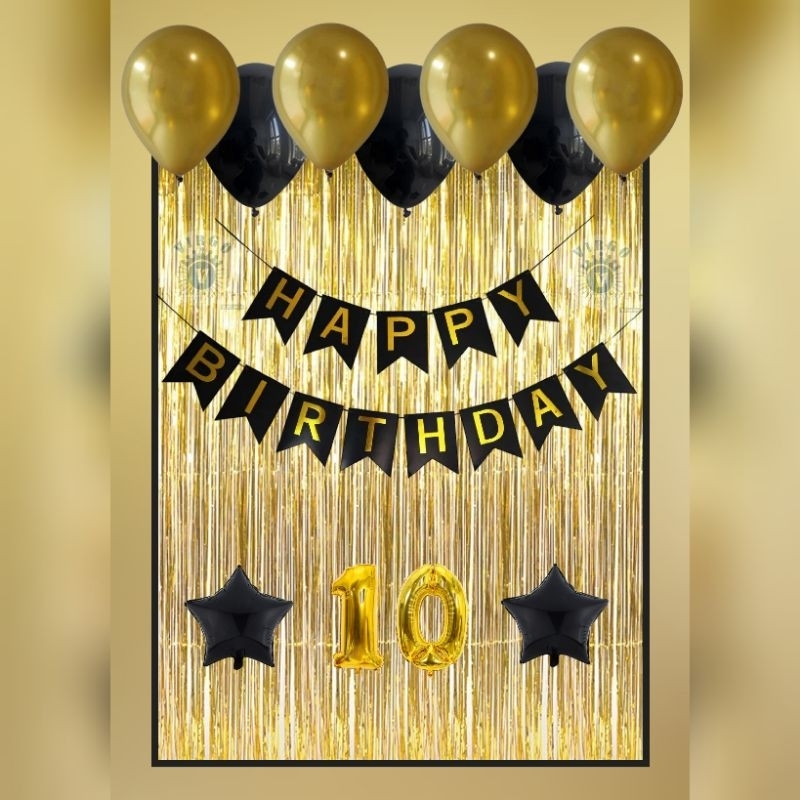 Jual {1 SET} Paket Dekorasi Ultah / Ulang Tahun - Balon + Tirai ...