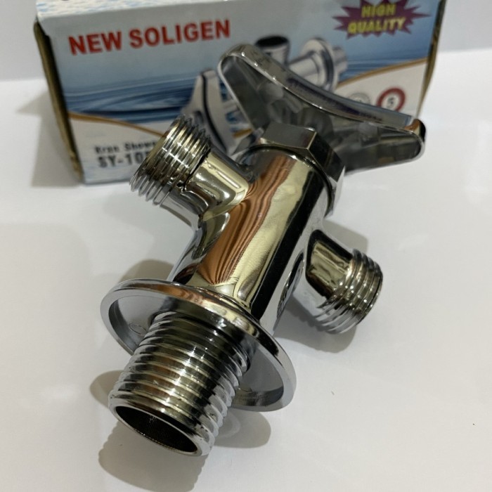Jual kran shower soligen 2 cabang SY-105| stop kran kloset double SY105 ...