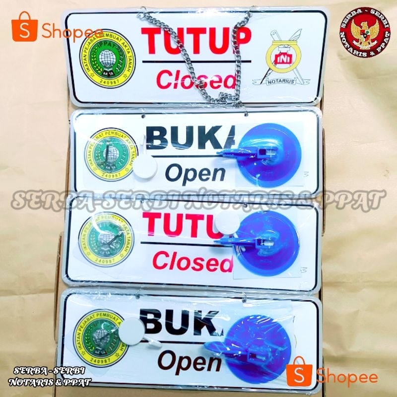 Jual Sign board buka tutup pintu notaris | Shopee Indonesia