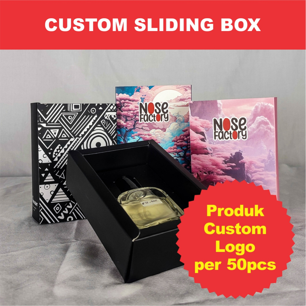 Jual CUSTOM box Sliding Sleding Kemasan Parfum Size M minim 50pcs bisa ...