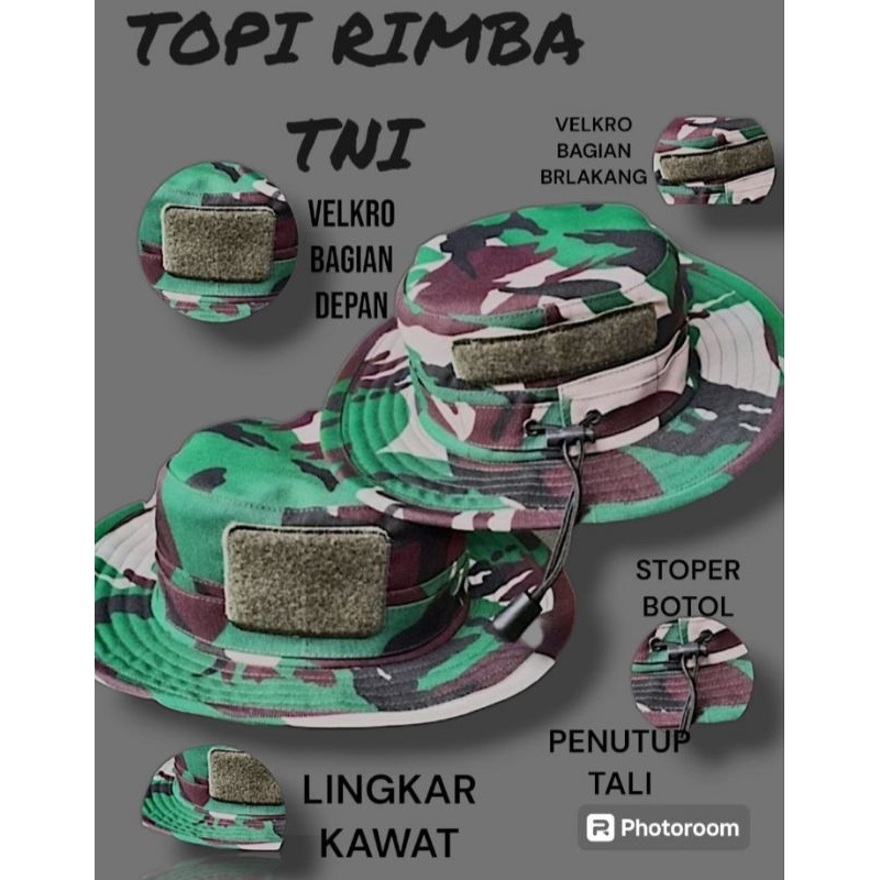 Jual topi rimba tni ad tni au tni al/ produksi | Shopee Indonesia