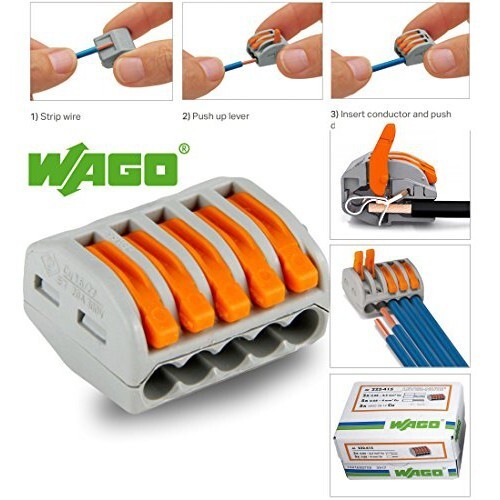 Jual WAGO Connector 5 Wire 222-415 Compact Terminal Block Lever Cage Clamp | Shopee Indonesia