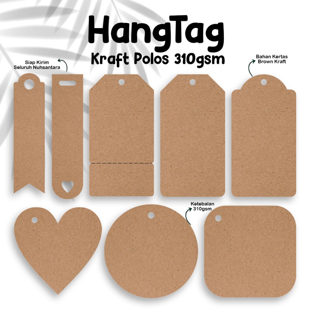 Jual HANGTAG POLOS TEBAL MURAH KRAFT ECER / HANG TAG BAJU / HANGTAG ...
