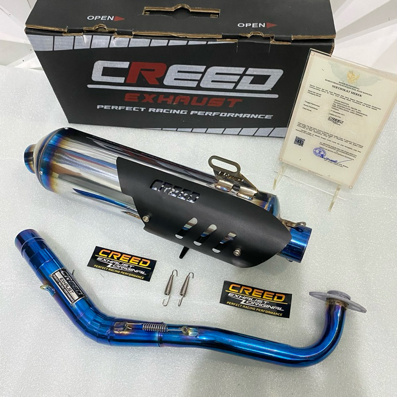 Jual CREED exhaust type BIG VOLUME + PERISAI standar racing leher Titan ...