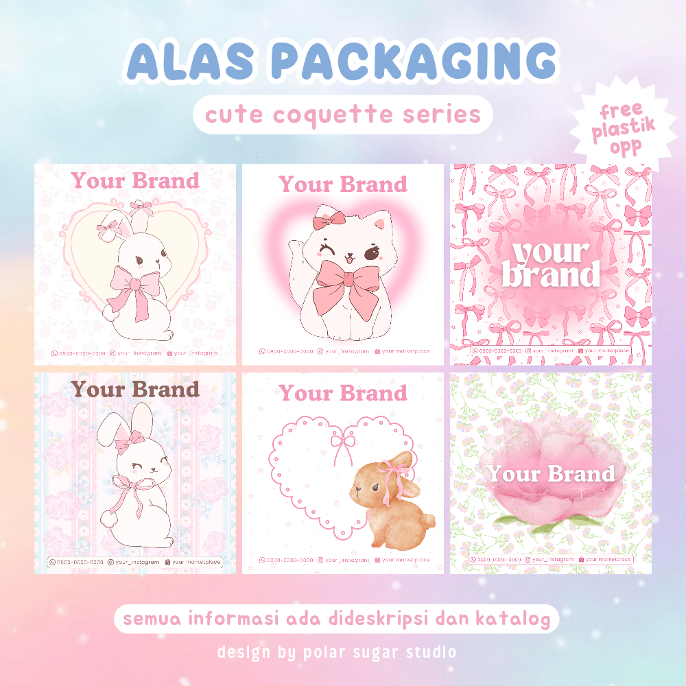 Jual [COQUETTE CUTE] Alas Packaging Gelang Cincin Gift Aesthetic ...